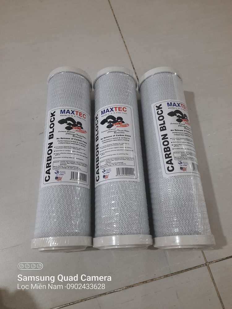 Lõi lọc than hoạt tính MAXTEC 10inch
